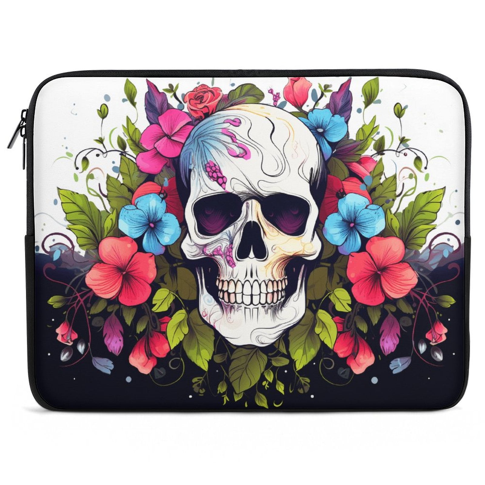 Halloween Colored Skull Laptop Case Bag Sleeve Portable Crossbody ...