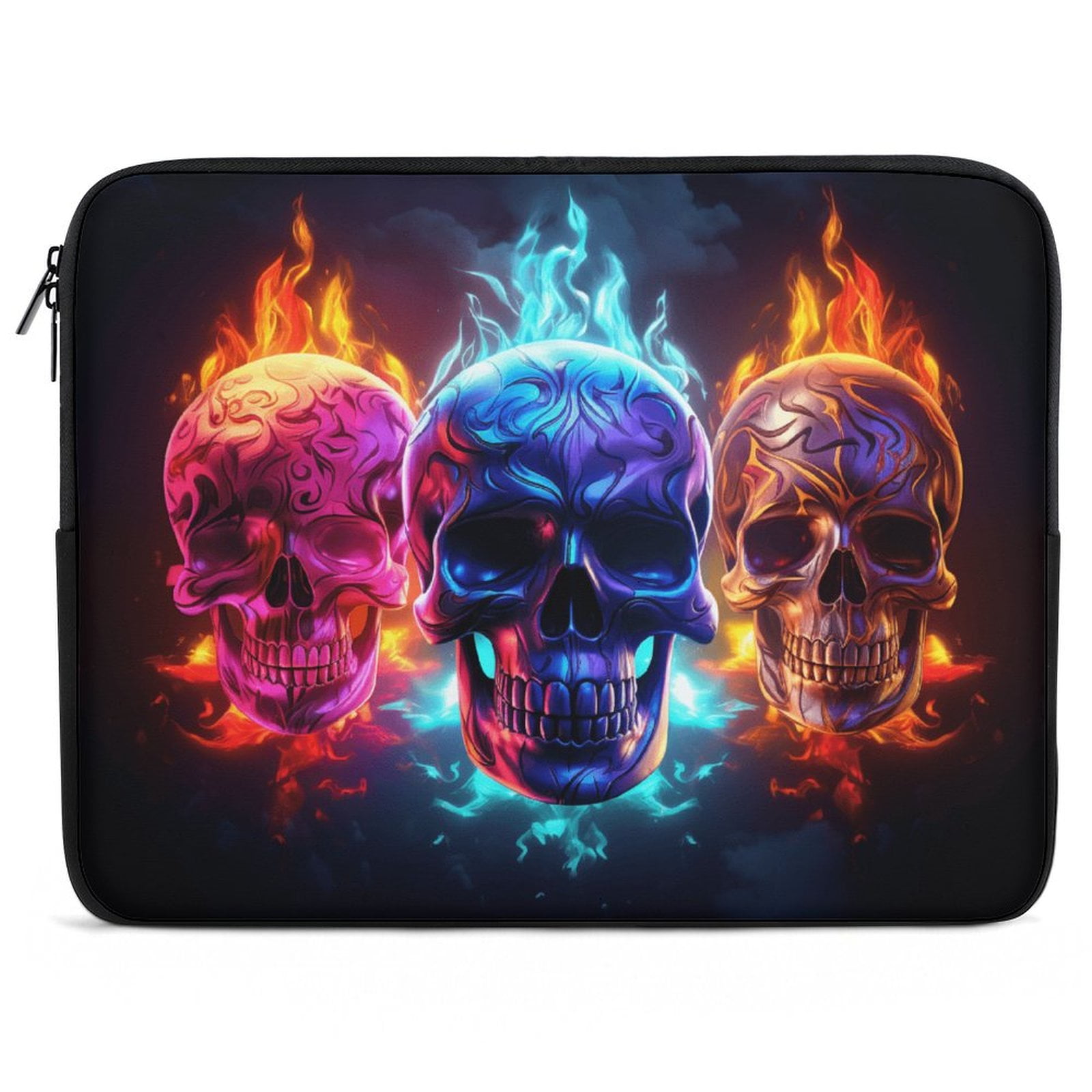Halloween Colored Skull Print Laptop Case Bag Sleeve Portable Briefcase ...