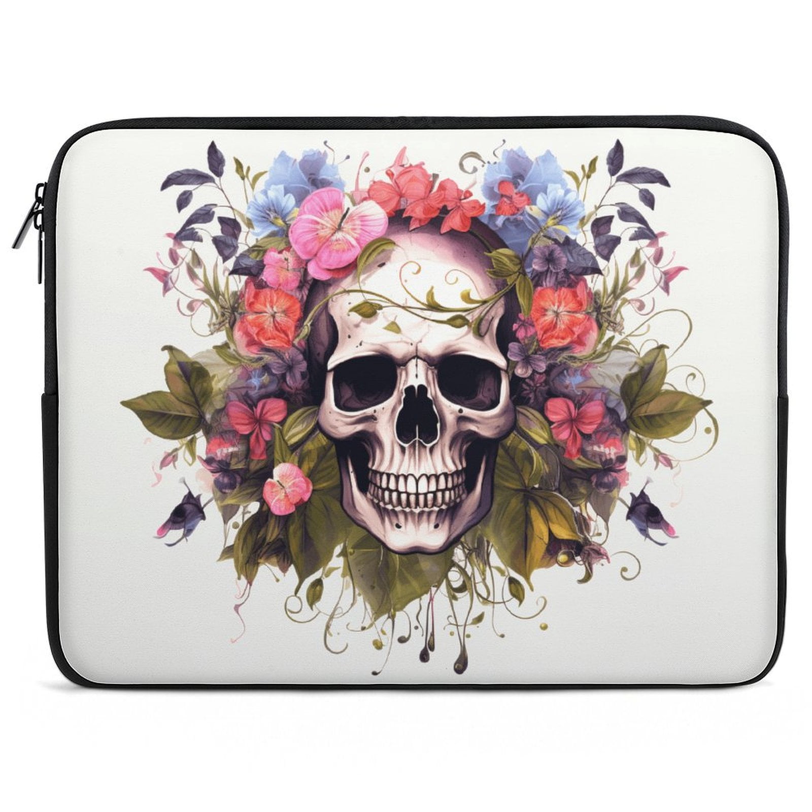 Halloween Colored Skull Print Laptop Case Bag Sleeve Portable Briefcase ...