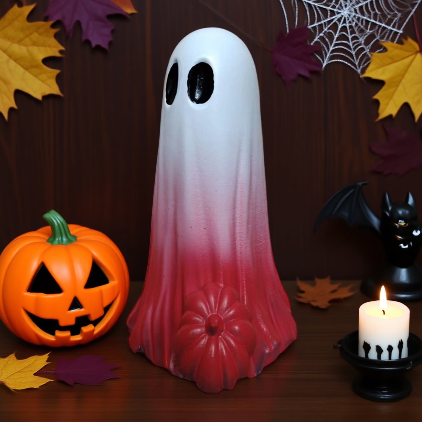 Halloween Colorful Ghost Figurines,Whimsical Cute Resin Tabletop ...