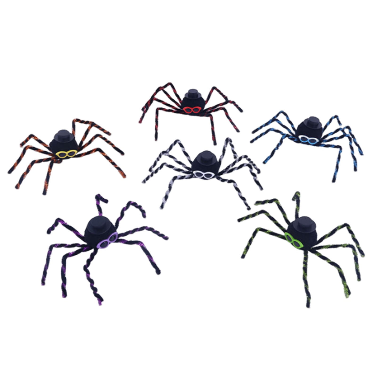 Halloween Colorful Spiders Decorations Scary Fake Spider for Indoor ...