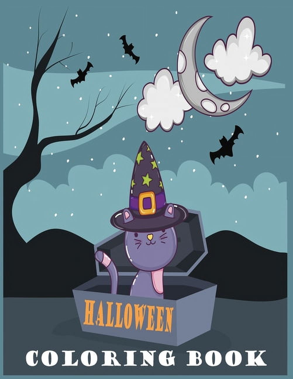 Halloween Coloring Book: Cute Spooky Scary Things Coloring Pages for ...