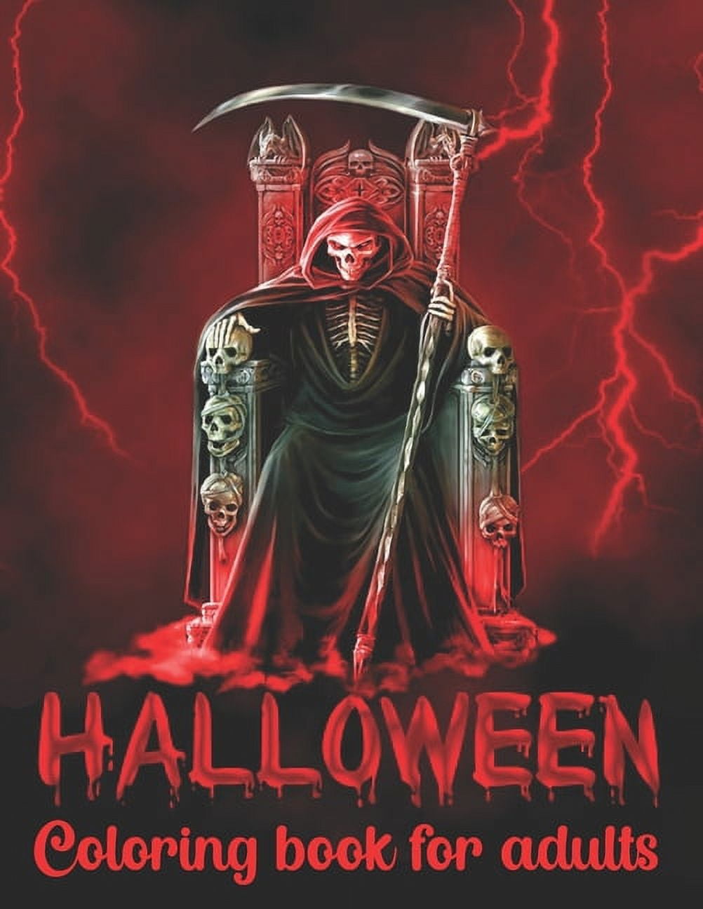 Halloween Coloring Book For Adults: Coloring Book With Exclusive ...