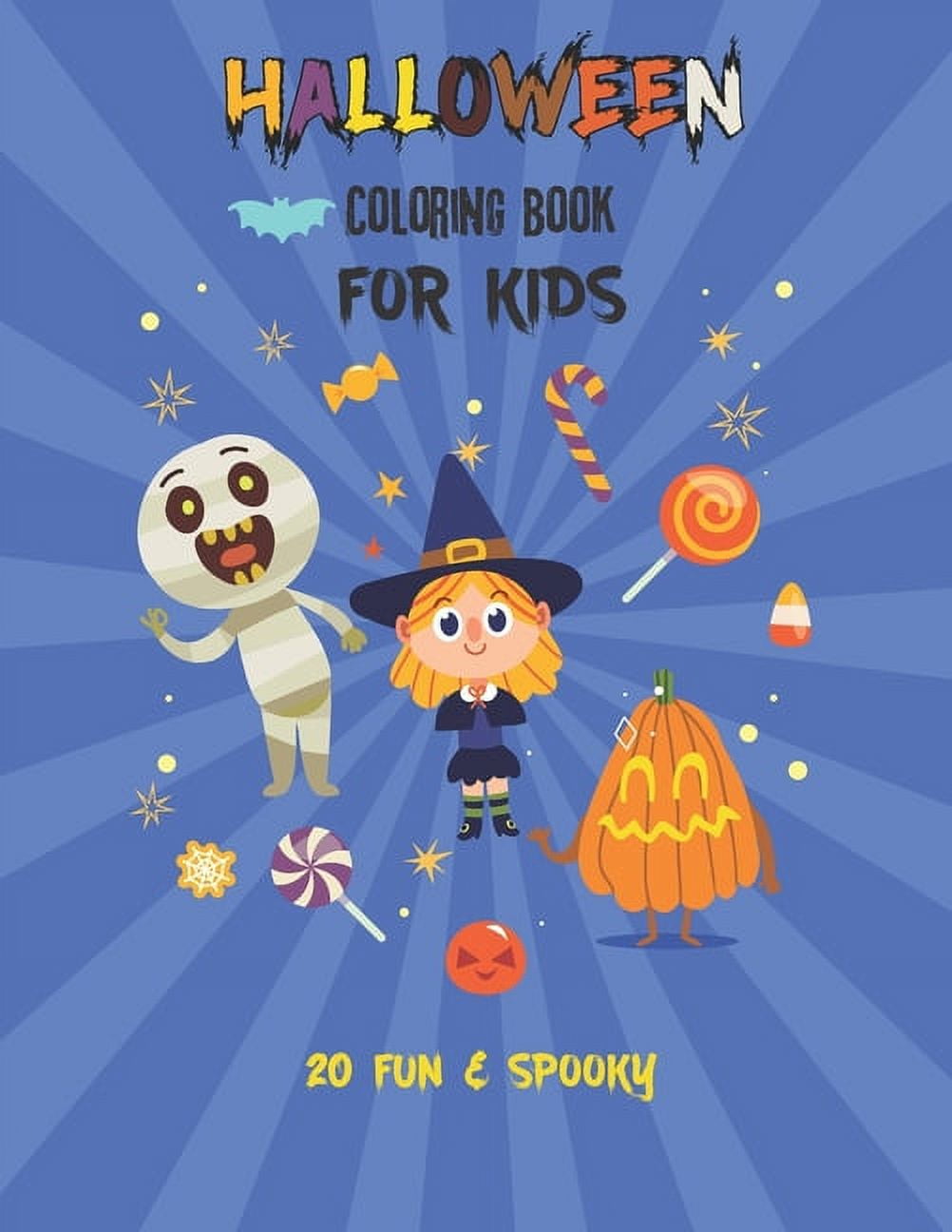 Halloween Coloring Book For Kids 20 Fun & Spooky: Pumpkin Witches Ghost ...