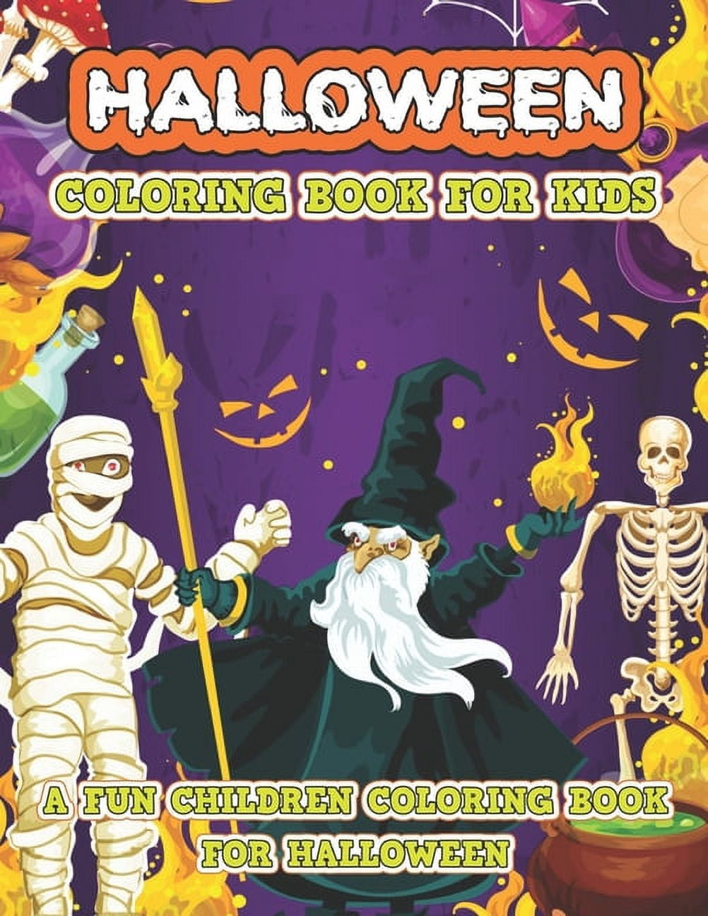 Halloween Coloring Book For Kids: Halloween Coloring Book for Boys and ...