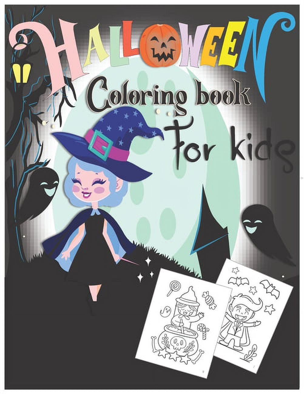 Halloween Coloring Book For Kids: Halloween Coloring Page For Girls and ...