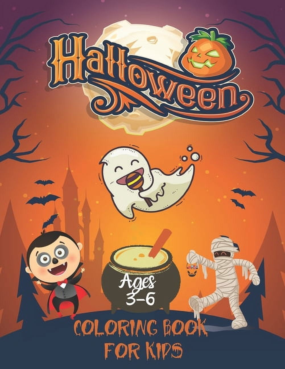 Halloween Coloring Book For Kids Ages 3-6 : A Collection of Fun and ...