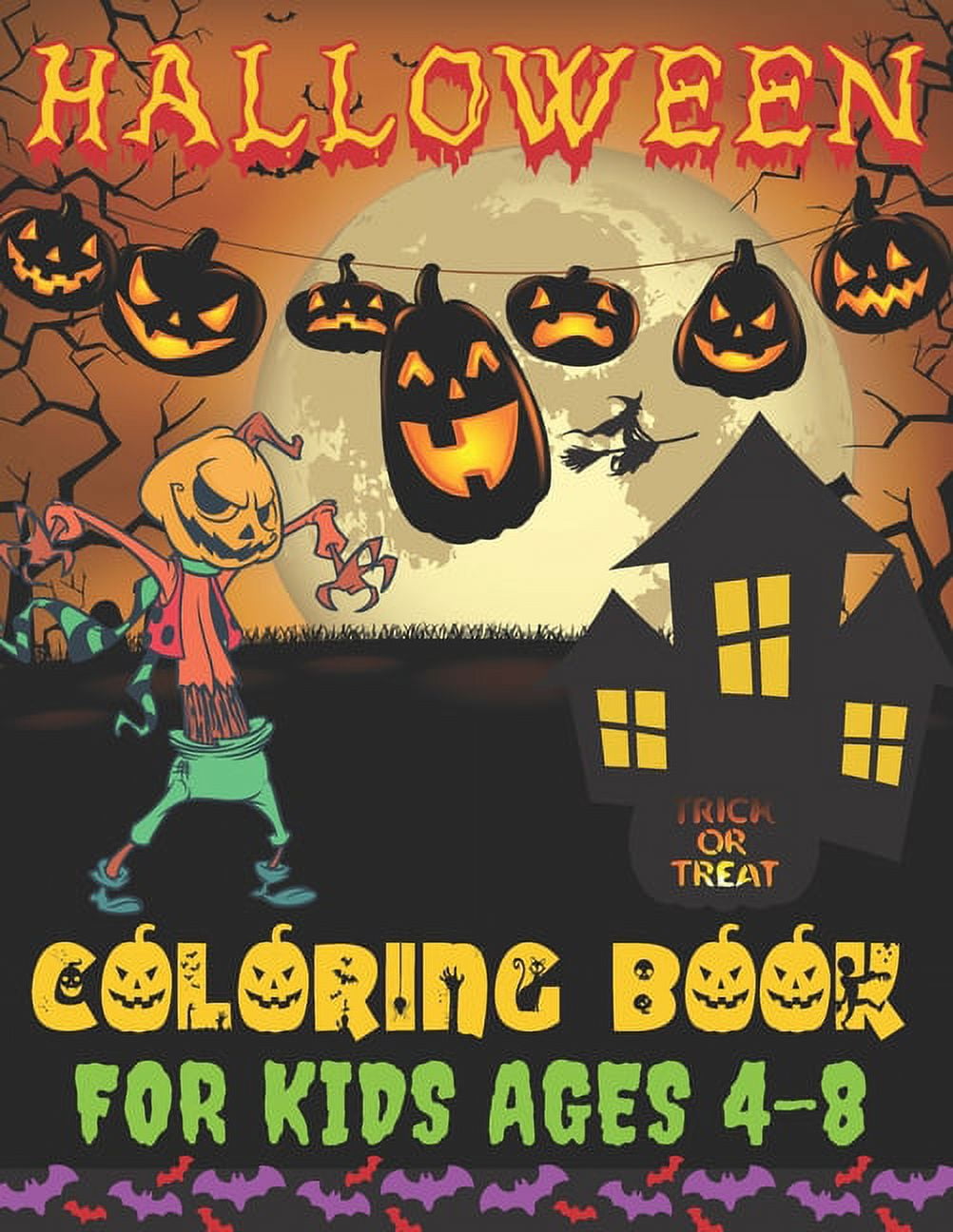 Halloween Coloring Book For Kids Ages 4-8: 50 Fun And Spooky Halloween ...