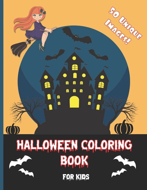 Halloween Coloring Book For Kids: For Ages 4-8, 8-10 - Spooky, fun ...