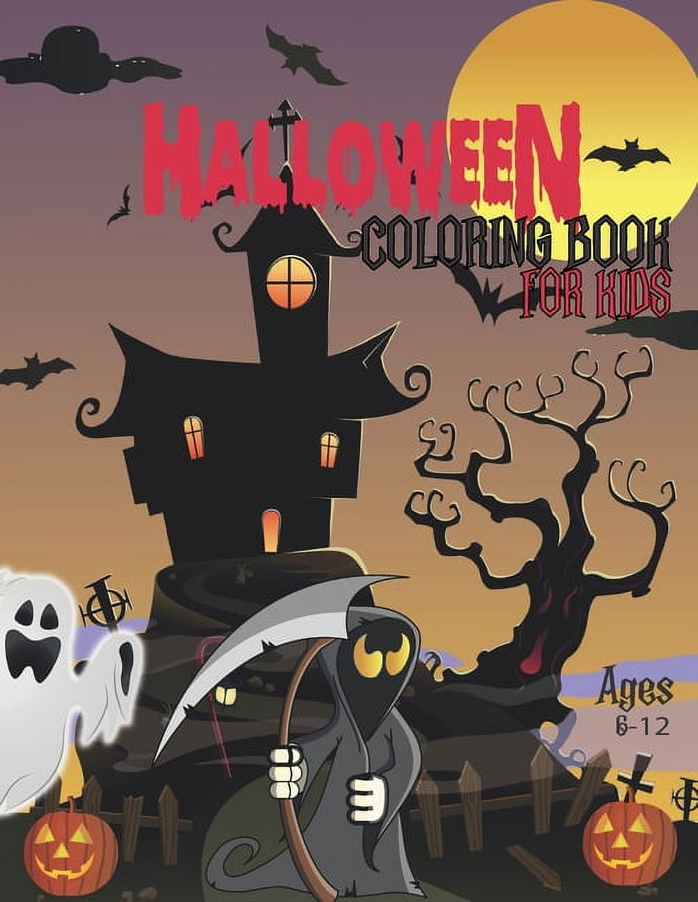 Halloween Coloring Book For Kids Ages 6-12: Children Coloring book for ...
