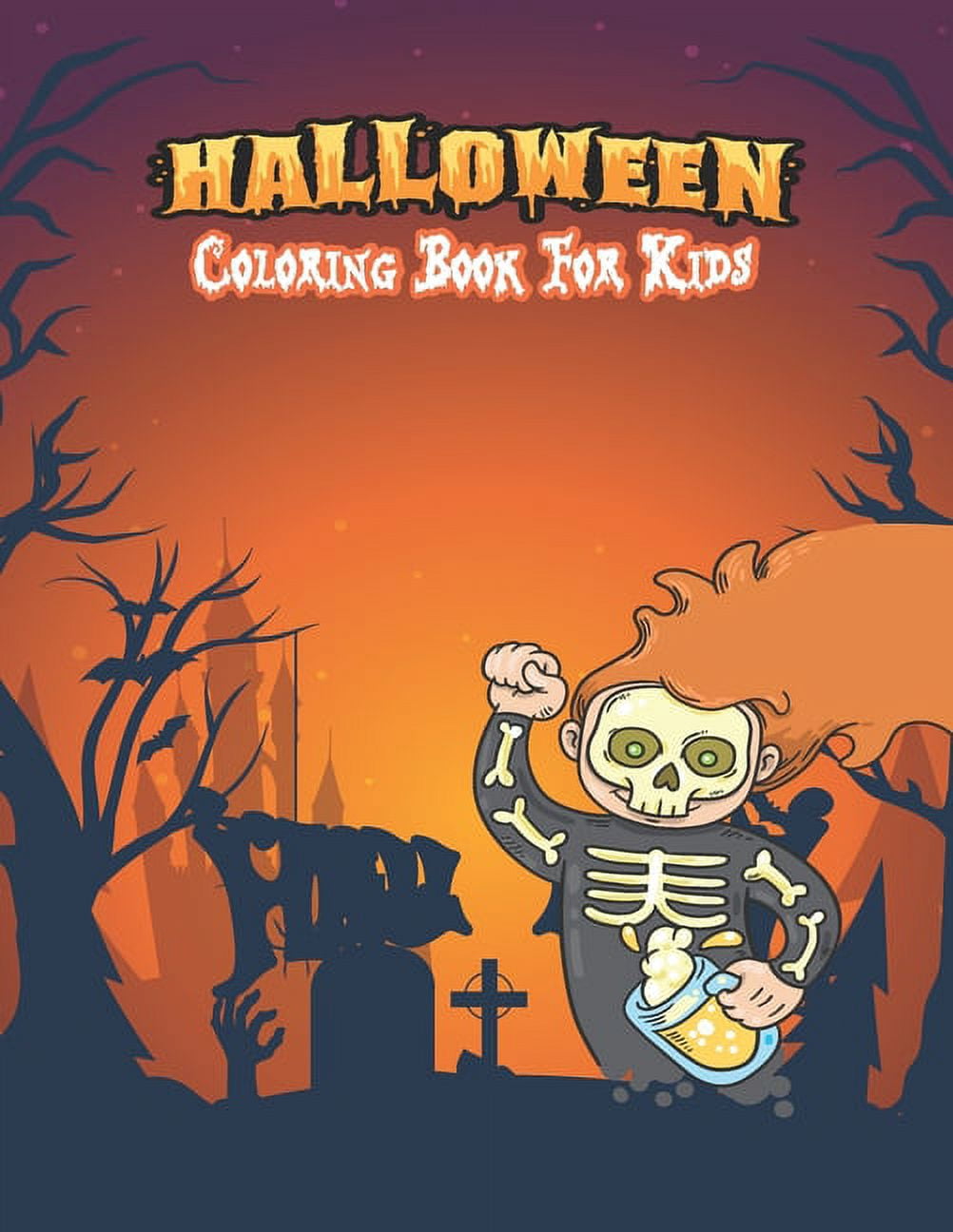 Halloween Coloring Book For Kids: Amazing children coloring hand drawn ...