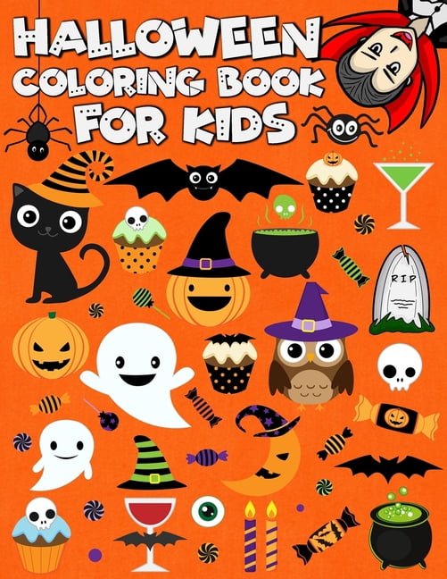 Halloween Coloring Book for Kids: Simple and Easy Halloween Coloring ...