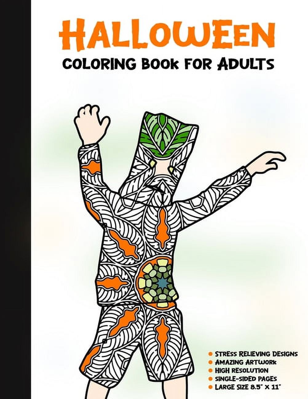 Spooky House: Halloween Coloring Book for Adults: 50 Halloween ...