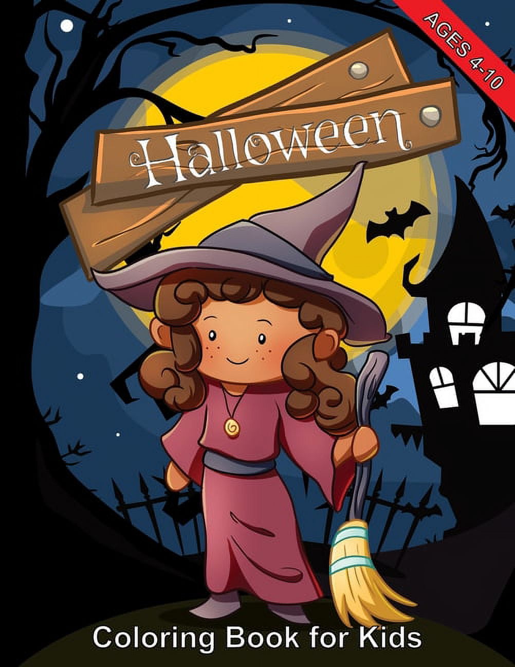 Halloween Coloring Book for Kids Ages 4-10: Enjoy Coloring and Drawing ...