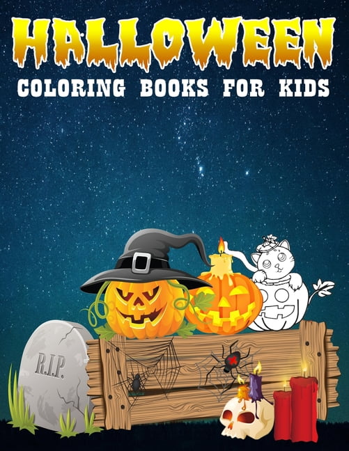 Halloween Coloring Books For Kids: Cute Spooky Scary Coloring Book ...