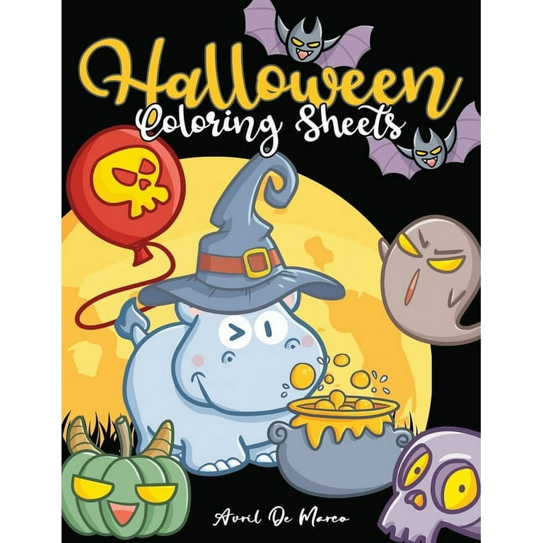 cut out coloring pages halloween