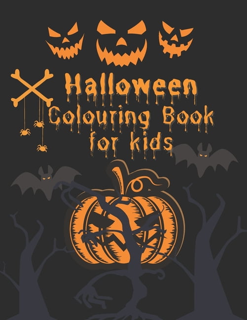Halloween Colouring Book For Kids: Ages 4-8, Spooky Gift Idea for teens ...