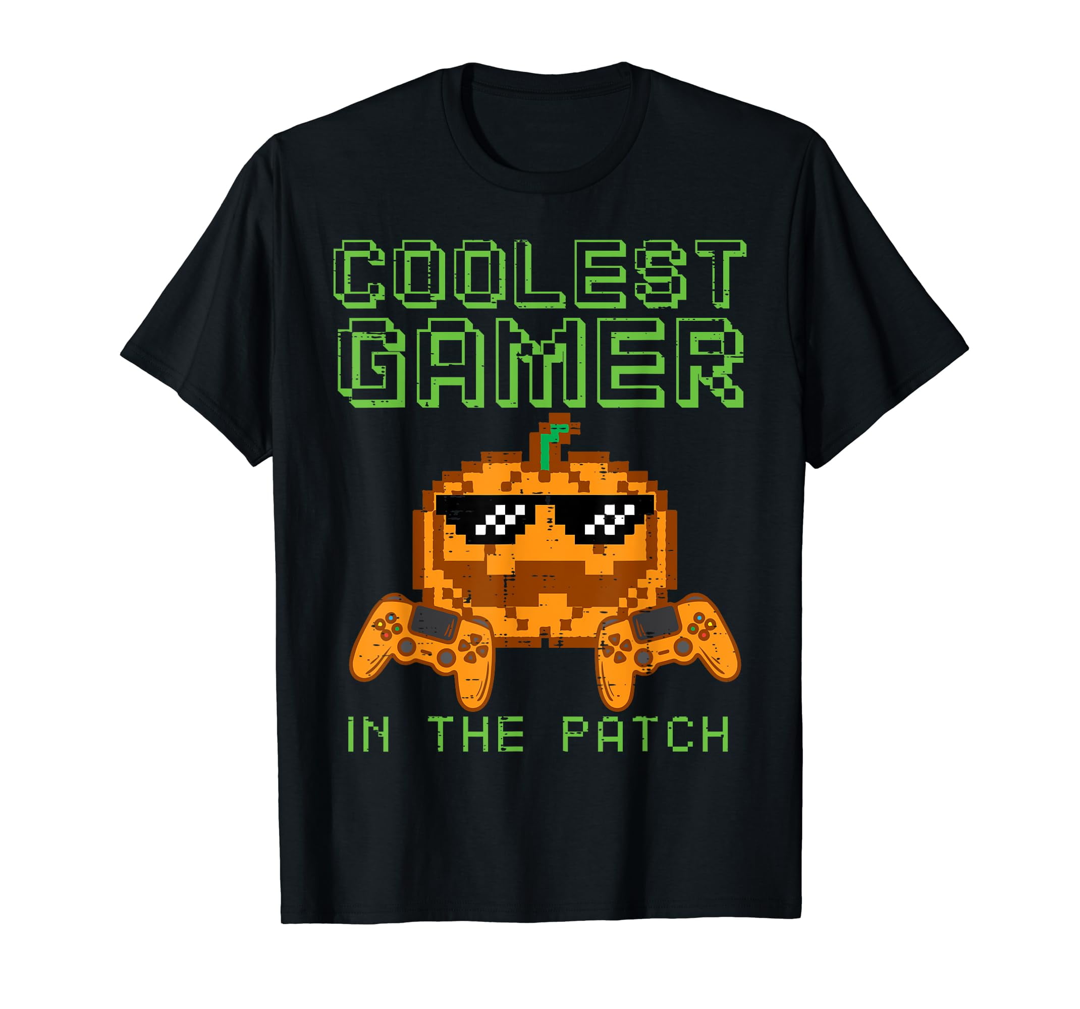 Halloween Coolest Gamer Patch Gaming Costume Men Boys Kids T-Shirt ...