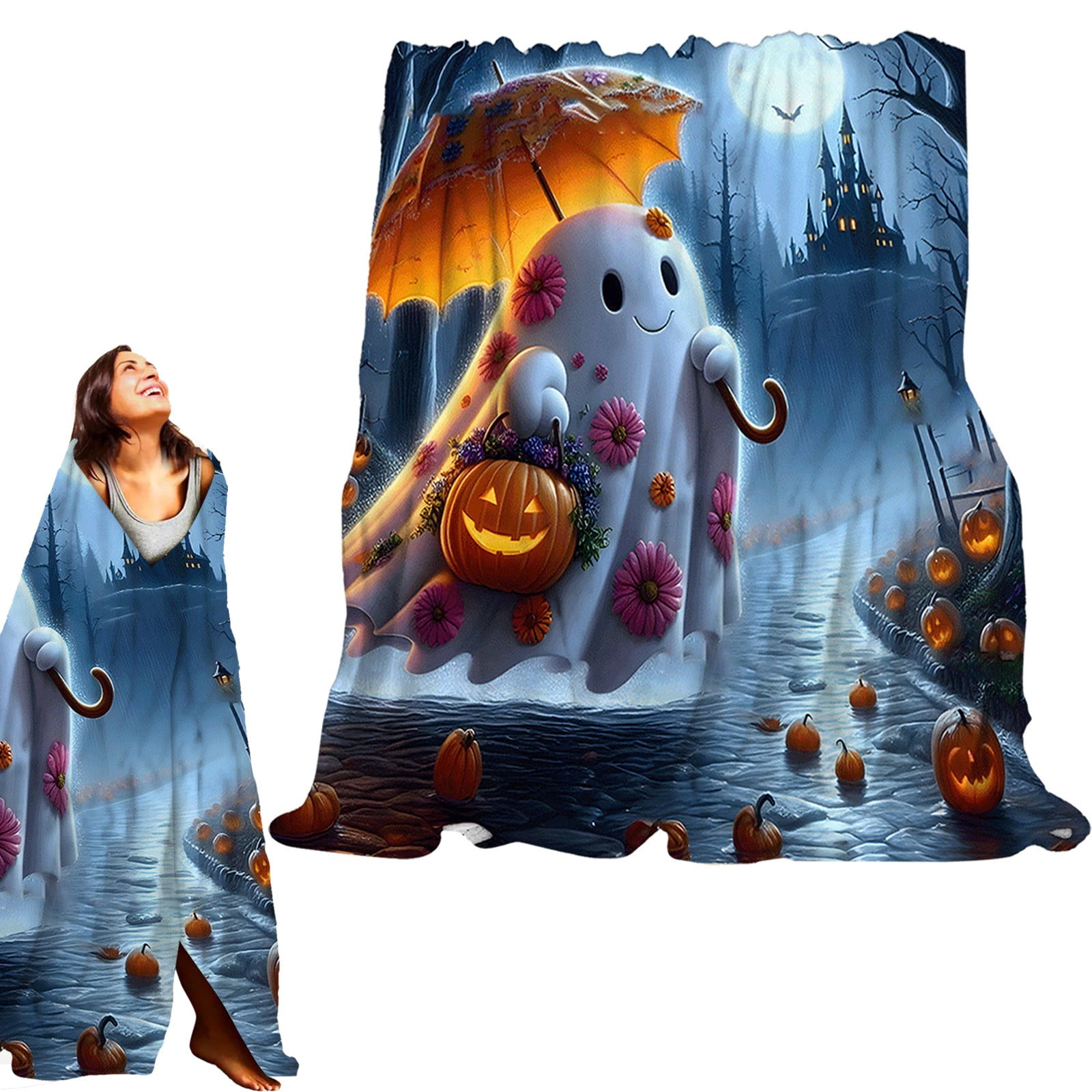 Halloween Cooling Blanket for Hot Sleepers 75X100Cm – Pumpkin Themed ...
