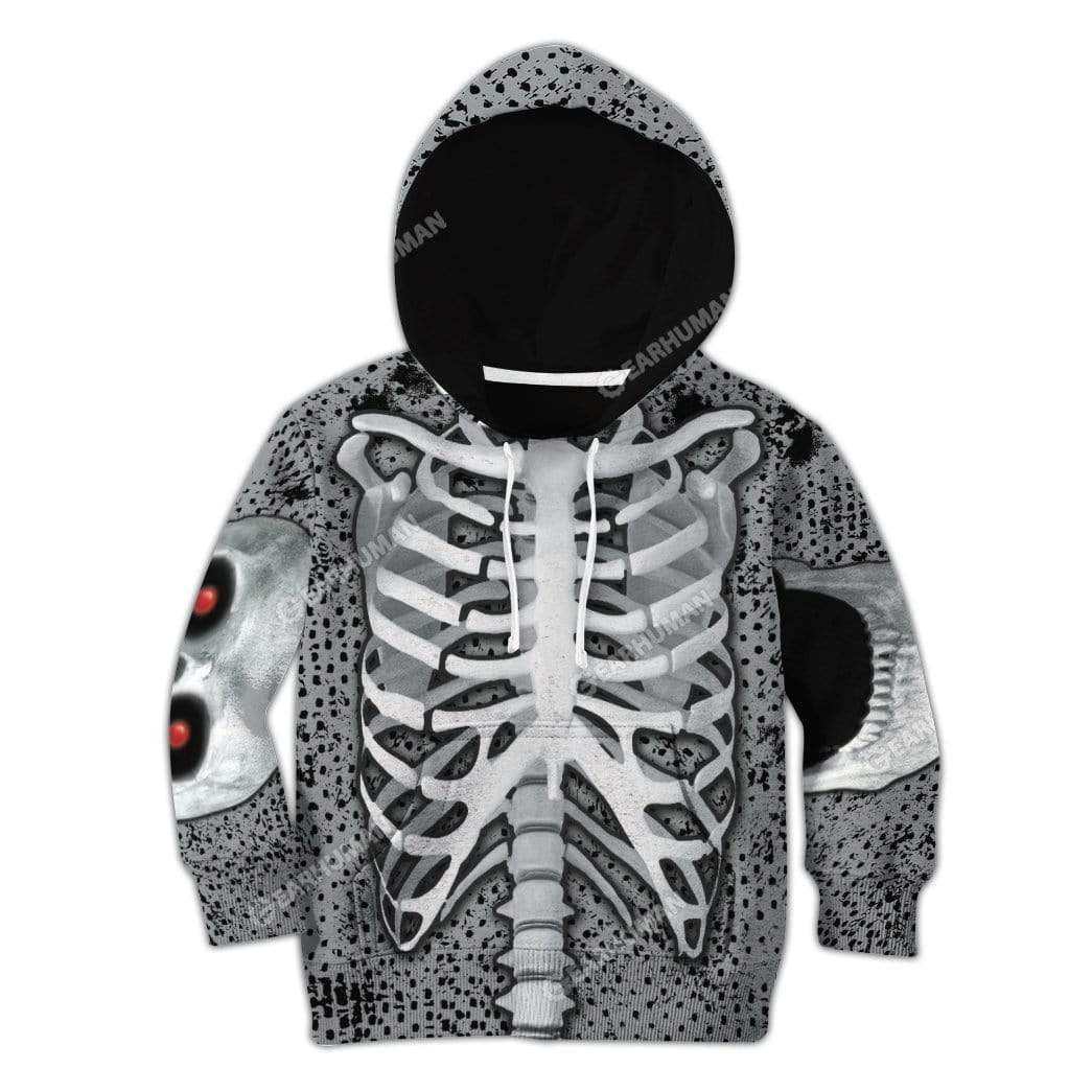 Halloween Cosplay Costumes Kid Skeleton Hoodie Apparel - Walmart.com