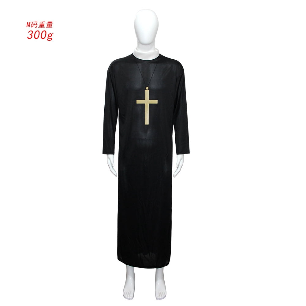 Halloween Costume Adult Priest Sister Cosplay Black Priest Costume ...