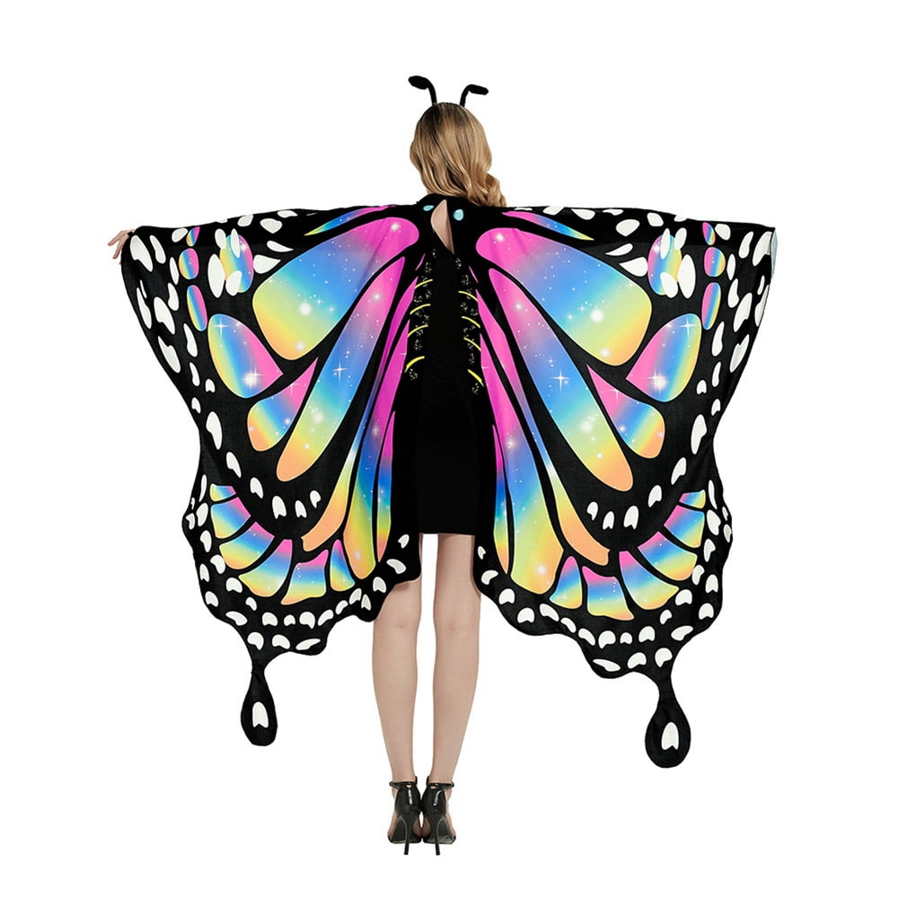 Halloween Costume Butterfly Wing With Mask 2-Piece Set Cosplay Clothe ...