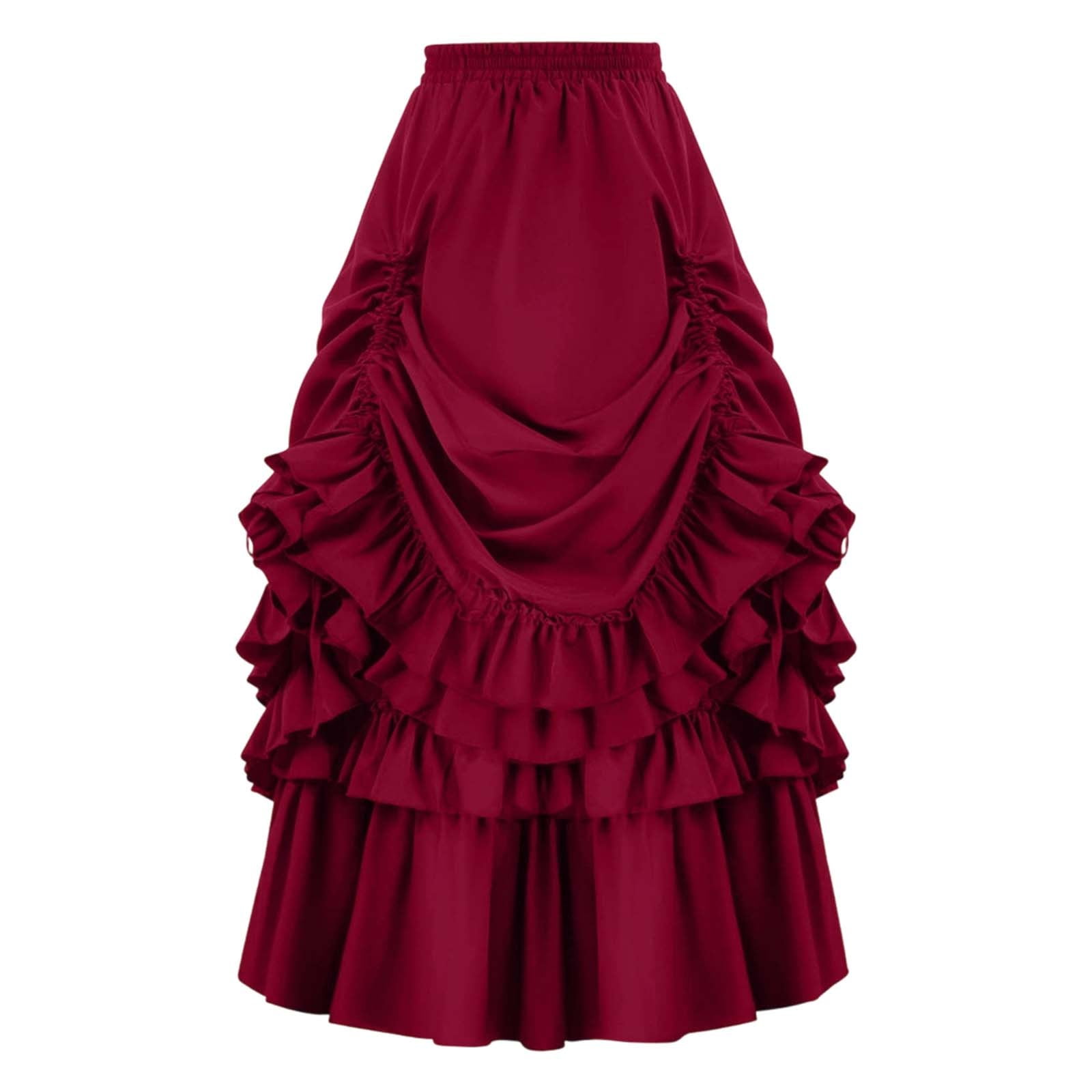 Halloween Costume Outfit Gothic Elegant Skirt Retro Gown Halloween ...