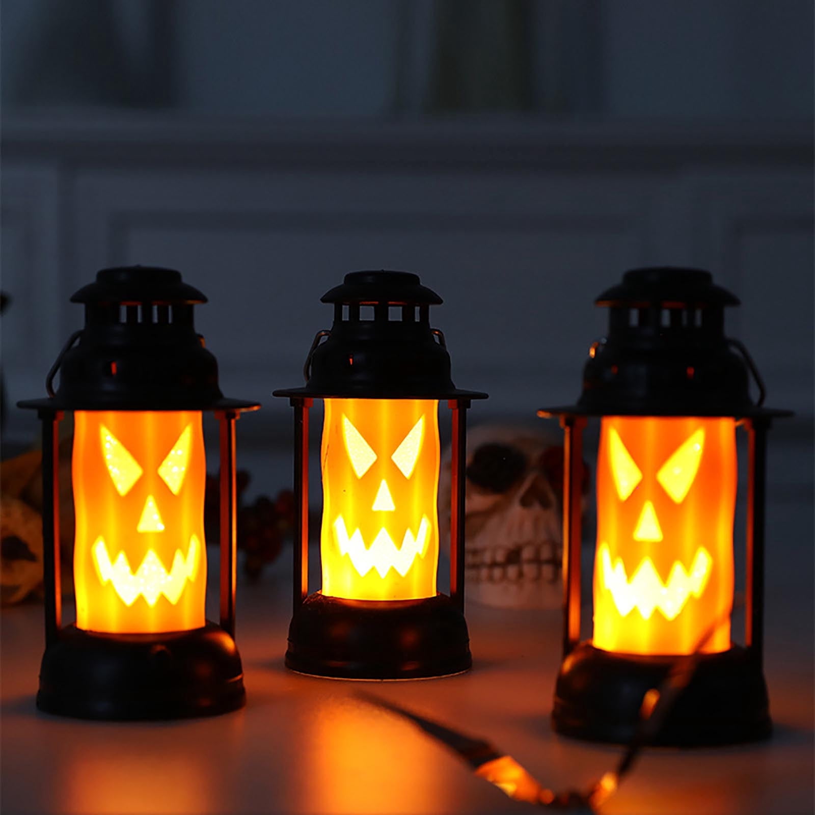 🔥Halloween Costume Skull Kerosene Lamp Prop Decoration,Skull Halloween ...
