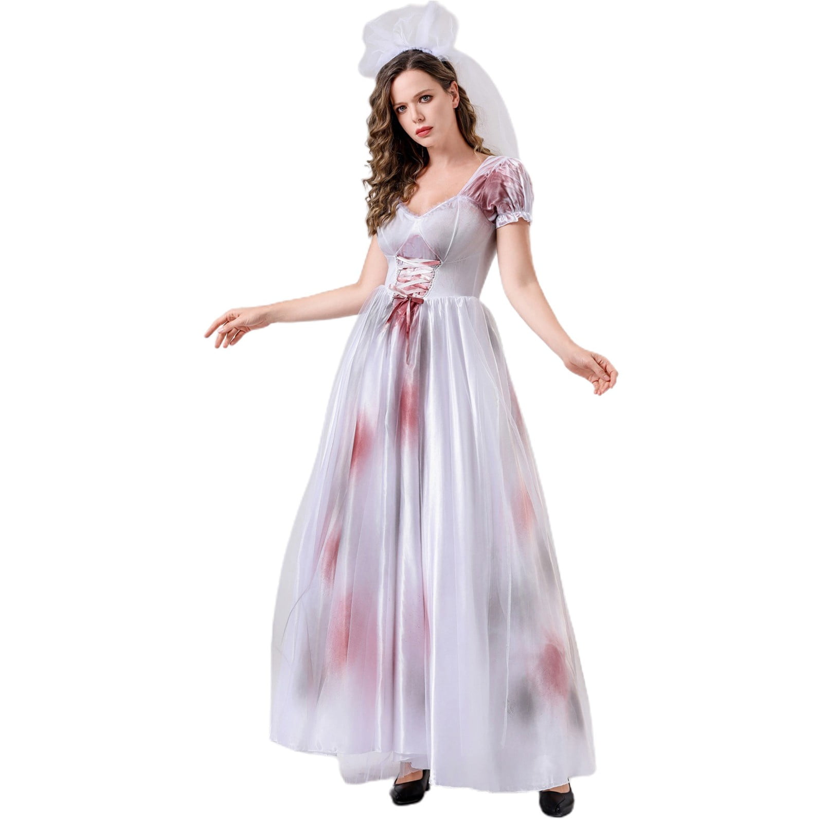 Costumesk Woman 2024 Ghostly Bridal Dress Women's Wedding Gown For ...