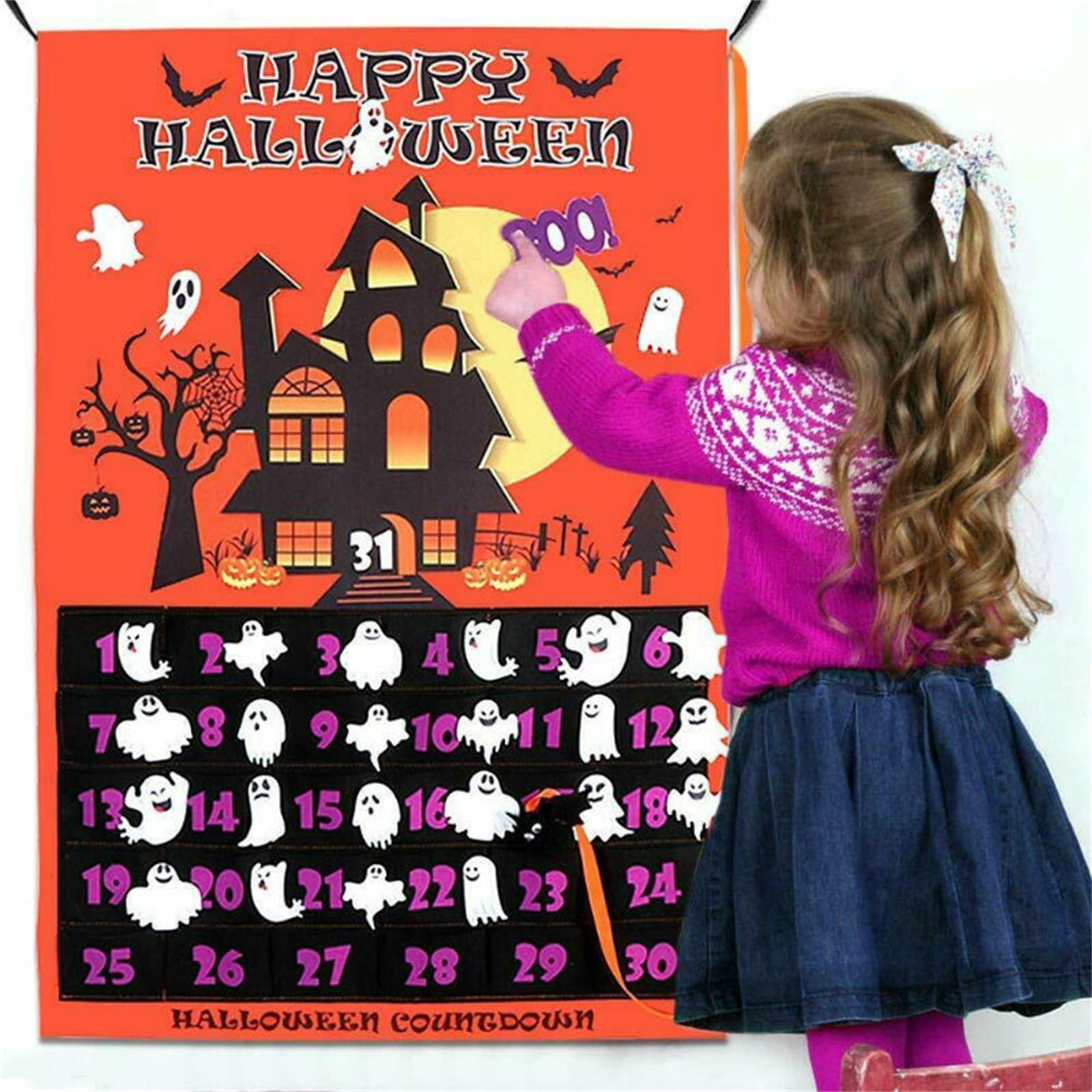 Halloween Countdown Calendar 2025, Calendar Wall Hanger 31 Days ...