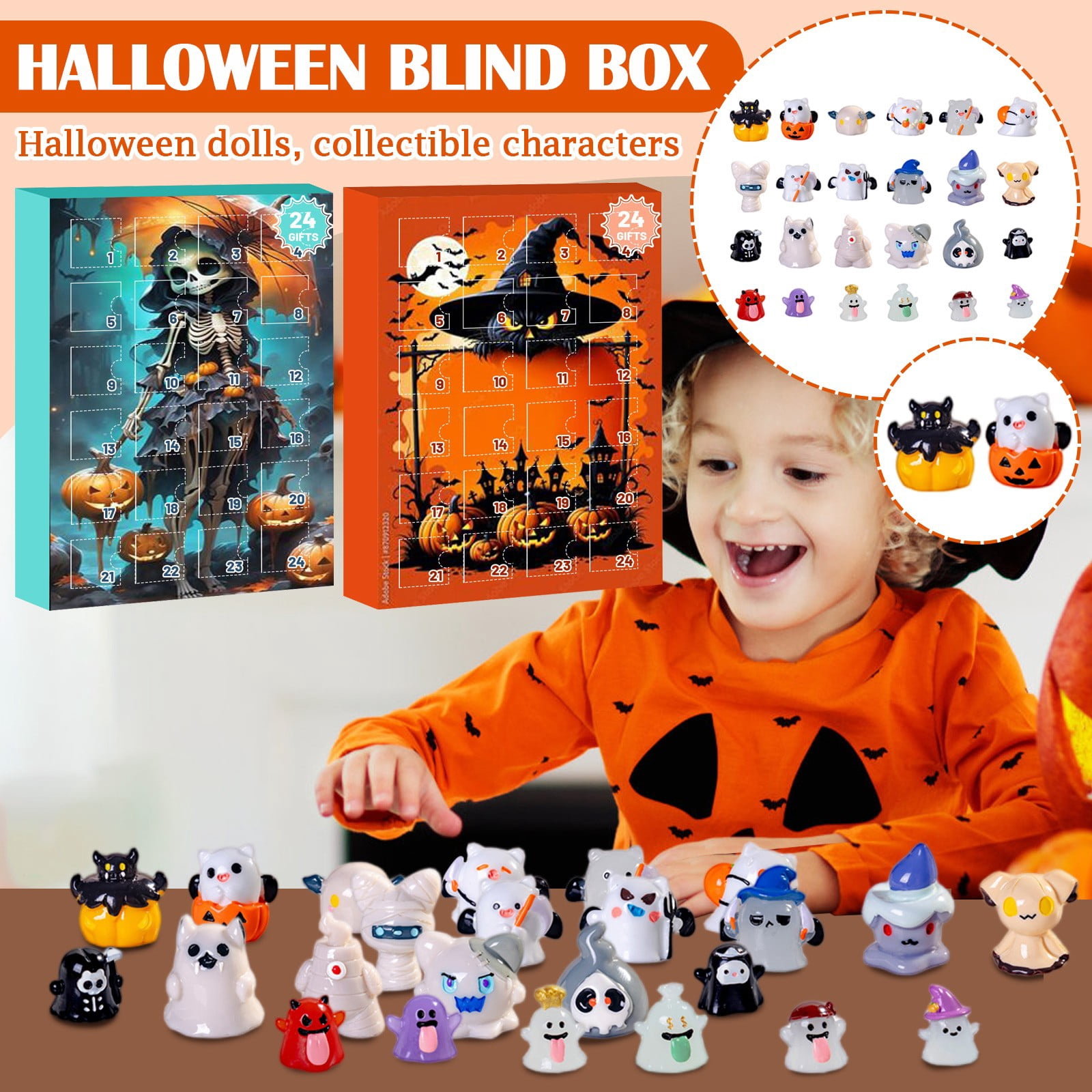 Halloween Countdown Calendar 24 Days, Halloween Toys Set With Surprise ...
