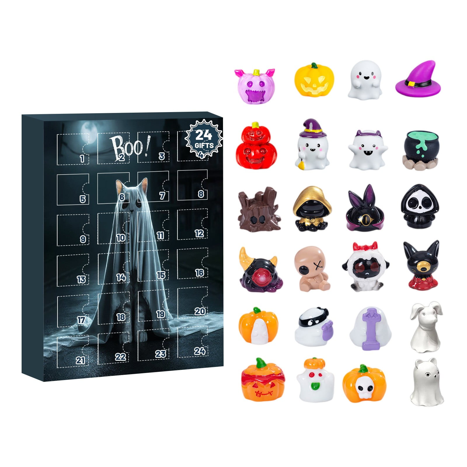 Halloween Countdown Calendar Decor, Halloween Blind Box - 24Pc Calendar ...