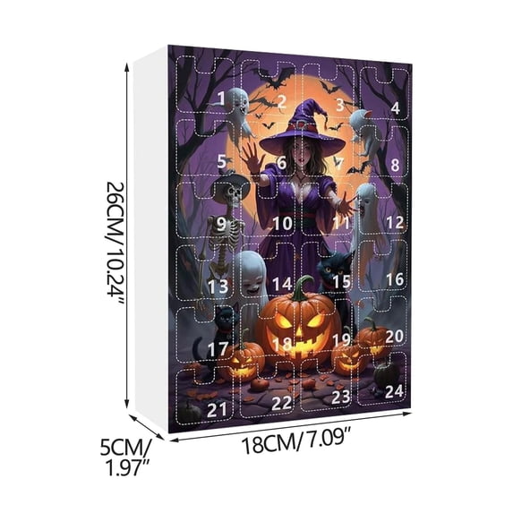 Halloween Countdown Calendar, Spooky Figurine, Resin Halloween Decor ...