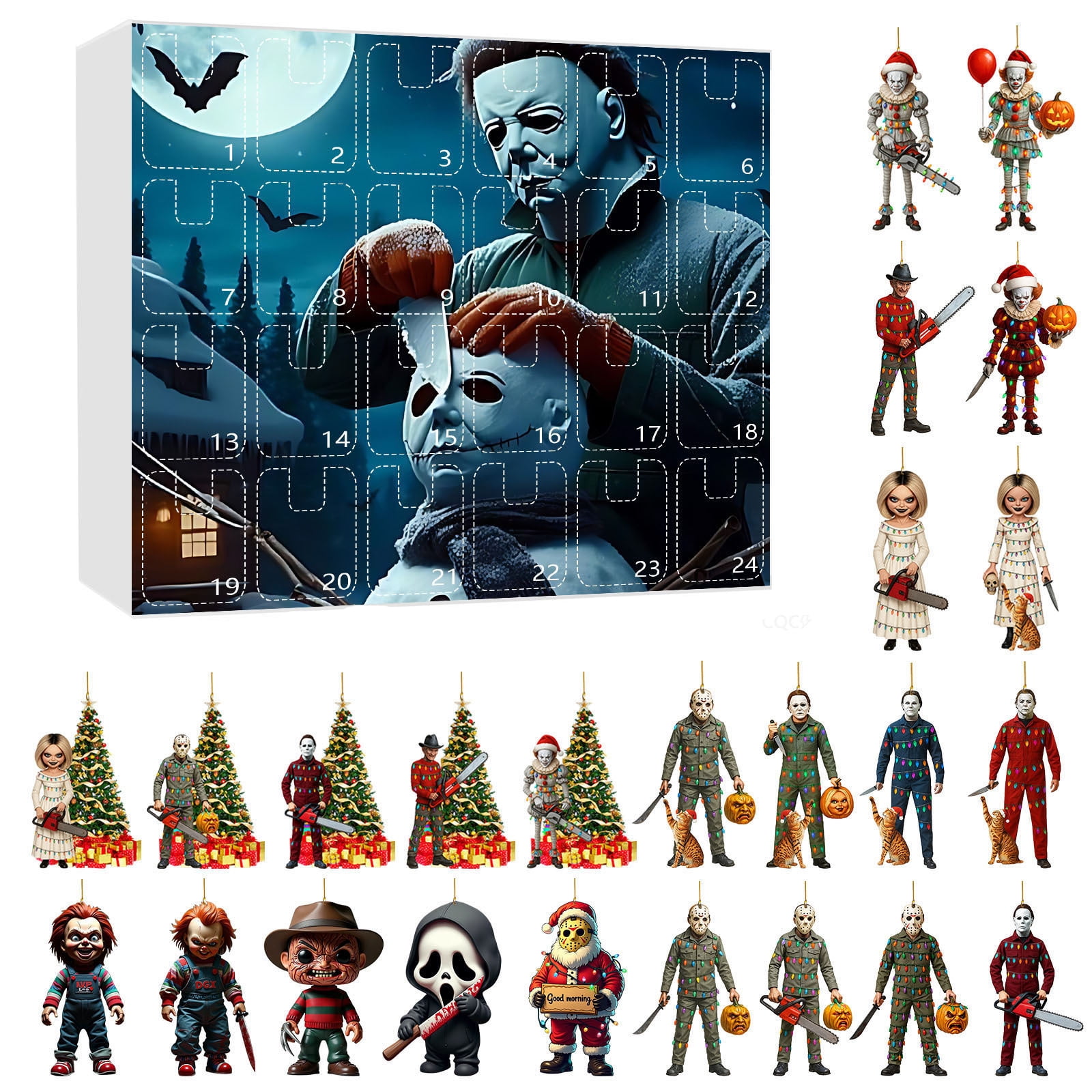 Halloween Countdown Calendar, Toy Boxes, 3D Airplane Box 24Pc Horror ...
