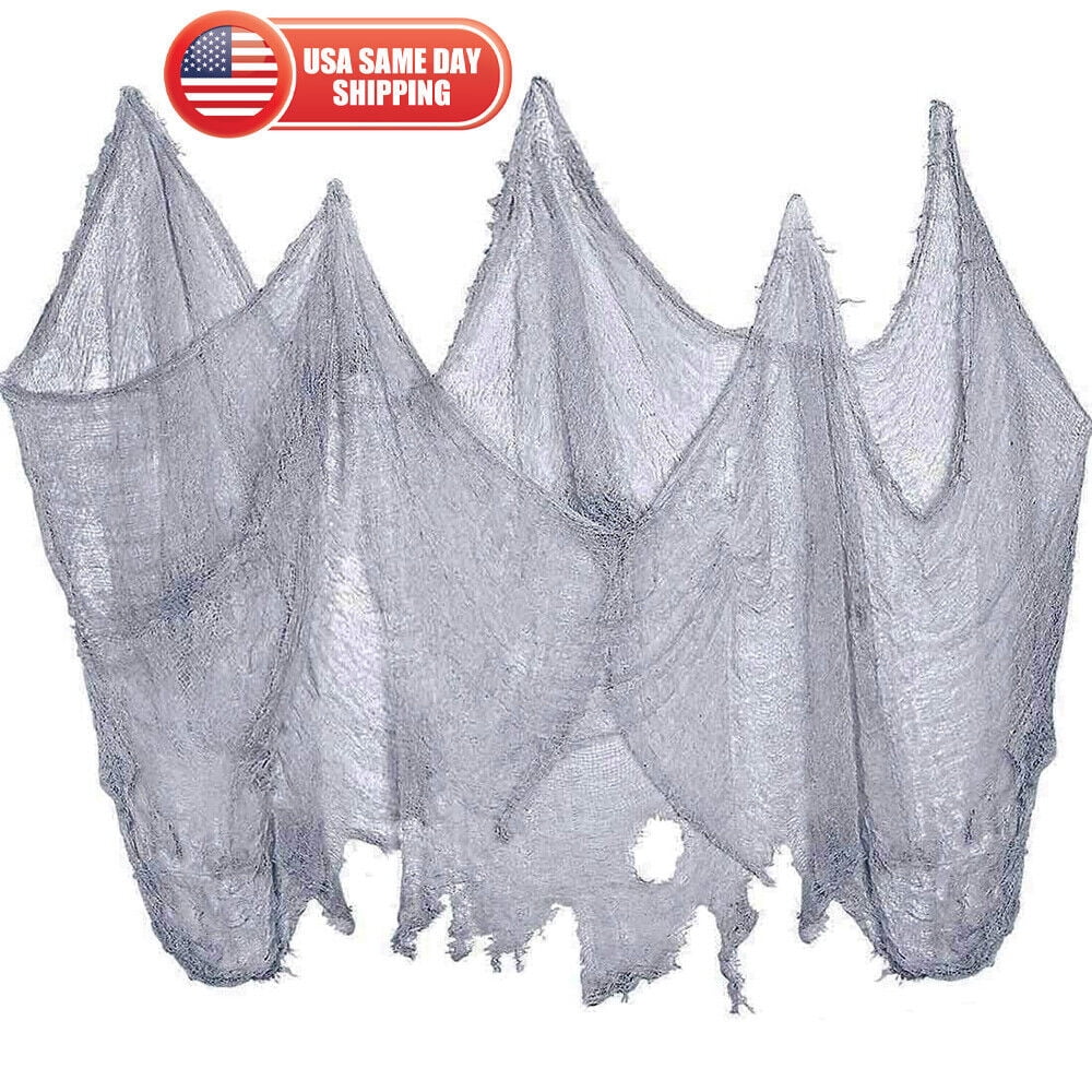 Halloween Creepy Cloth Super Size Grey Spooky Roving Grid Scary Home ...