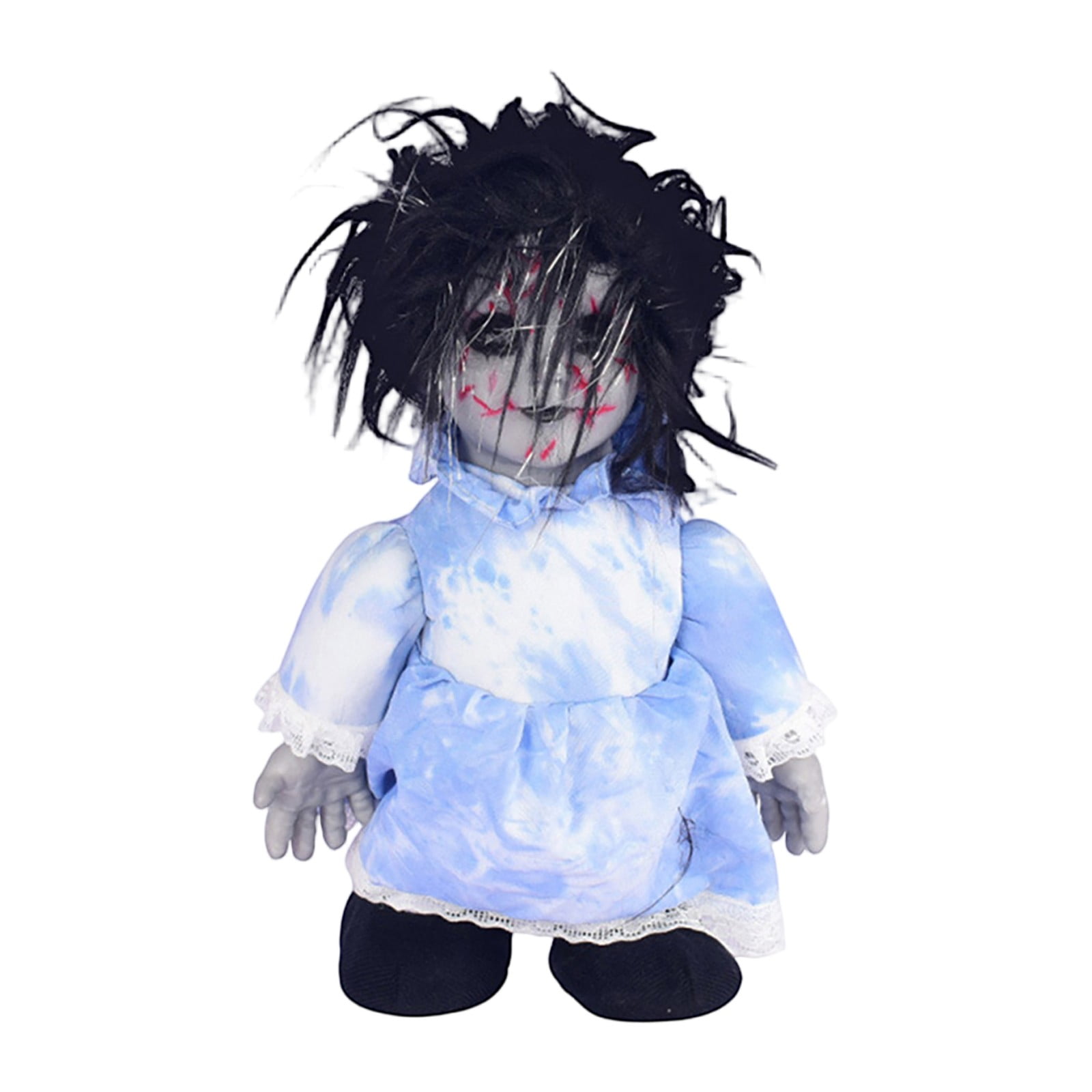 Halloween Creepy Doll with Sound Effects & Light-Up Eyes - Scary ...