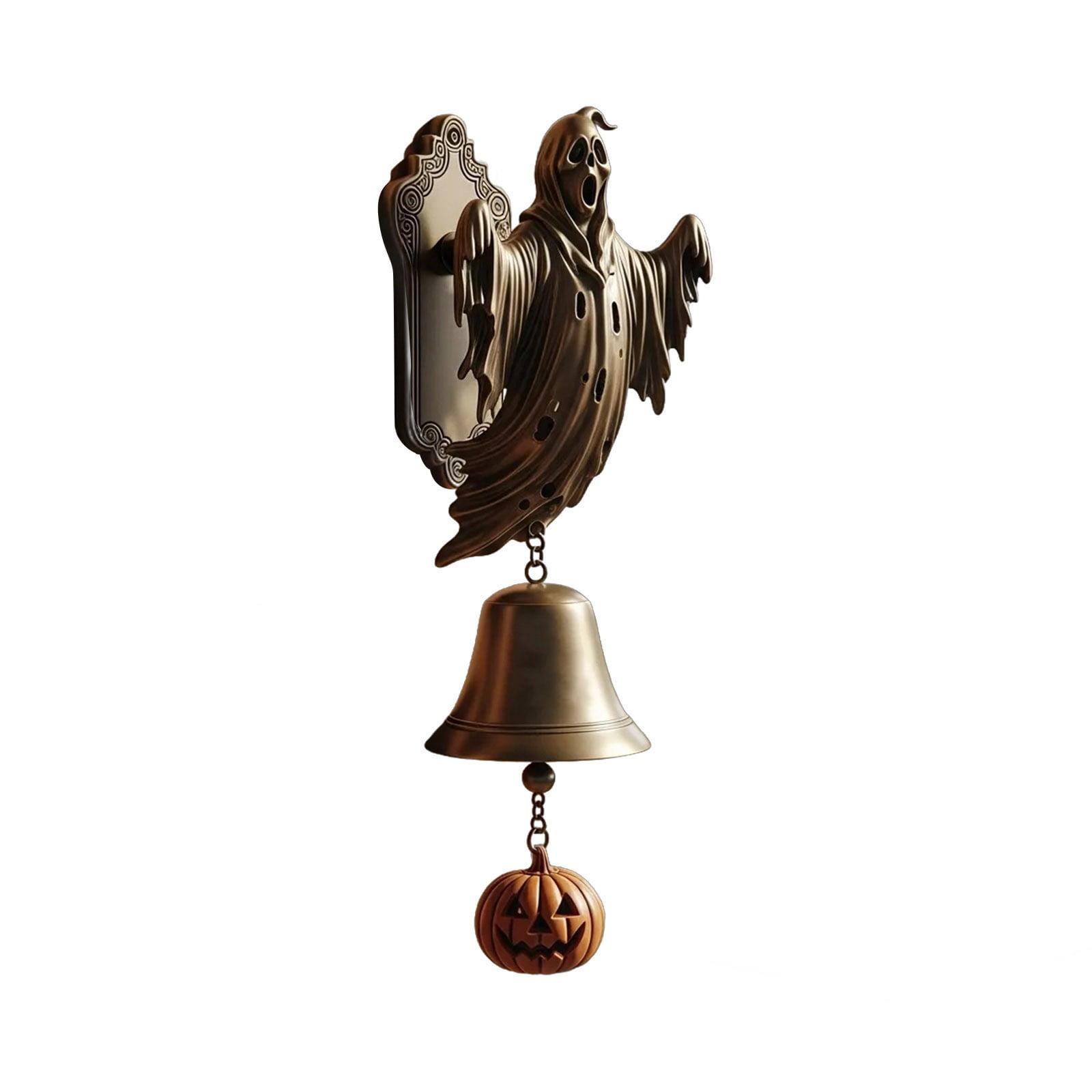 Halloween Creepy Doorbell Wall Decoration - Animated Ghost Doorbell ...