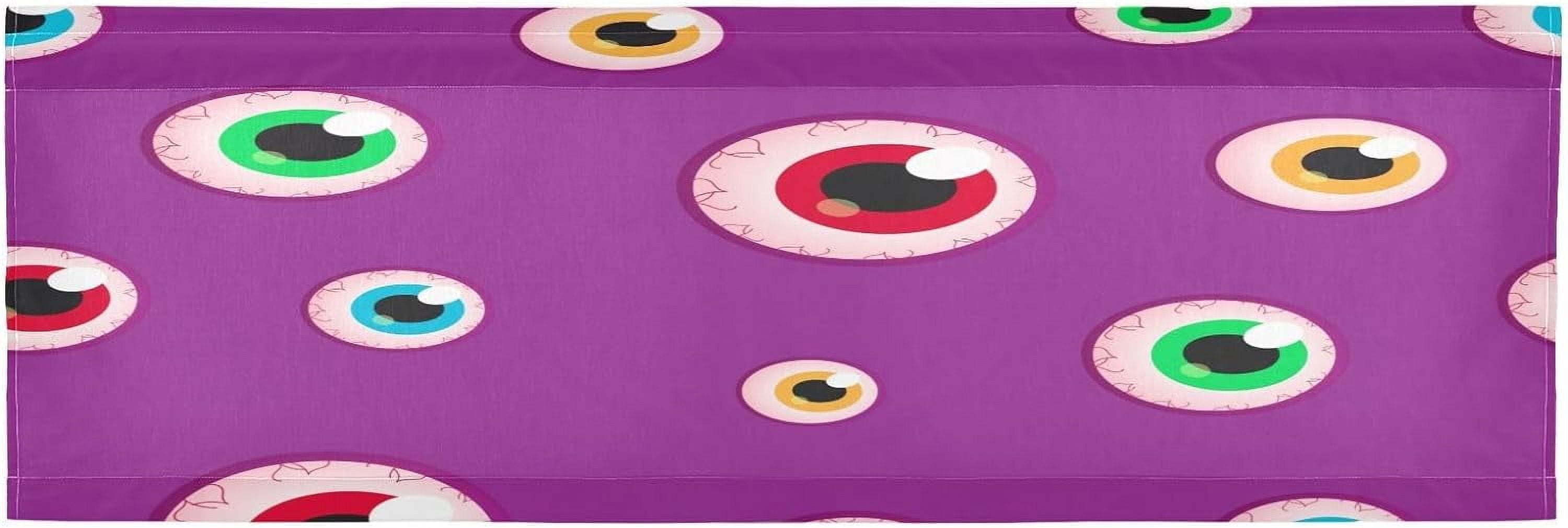 Halloween Creepy Eyeballs Curtain Valance for Kitchen Windows/Bathroom ...