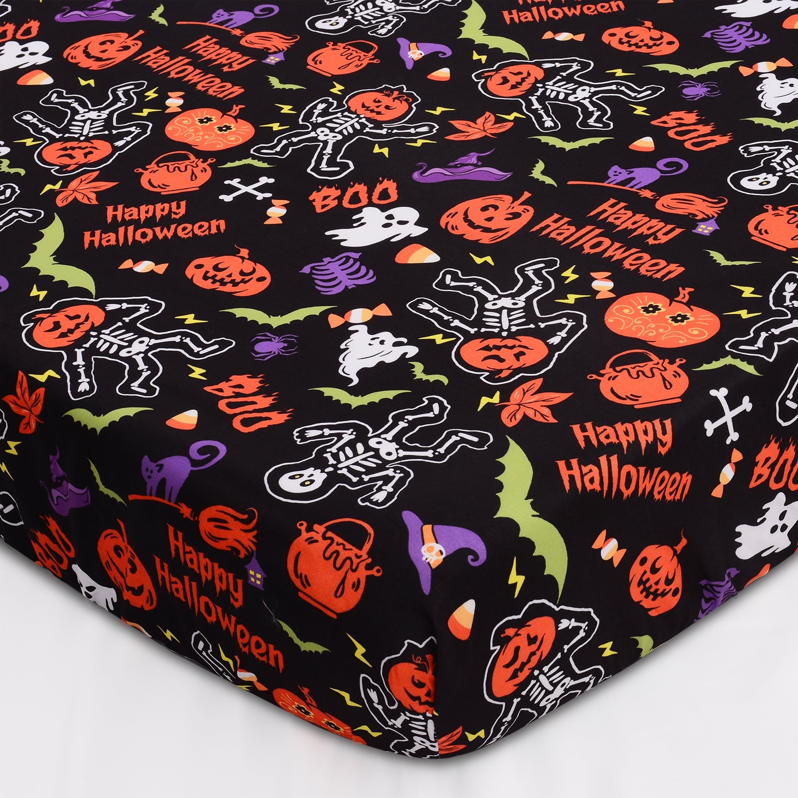 Halloween Crib Sheet,Baby Sheets Fitted Crib Sheet,Cute Ghost Nursery ...
