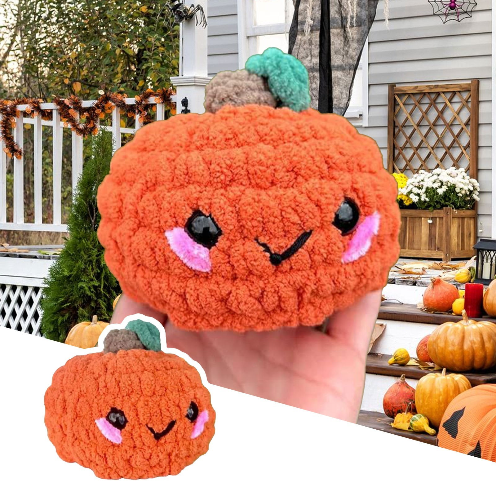 Halloween Crochet Kit for Beginners, Pumpkins with Witch Hat Crochet ...