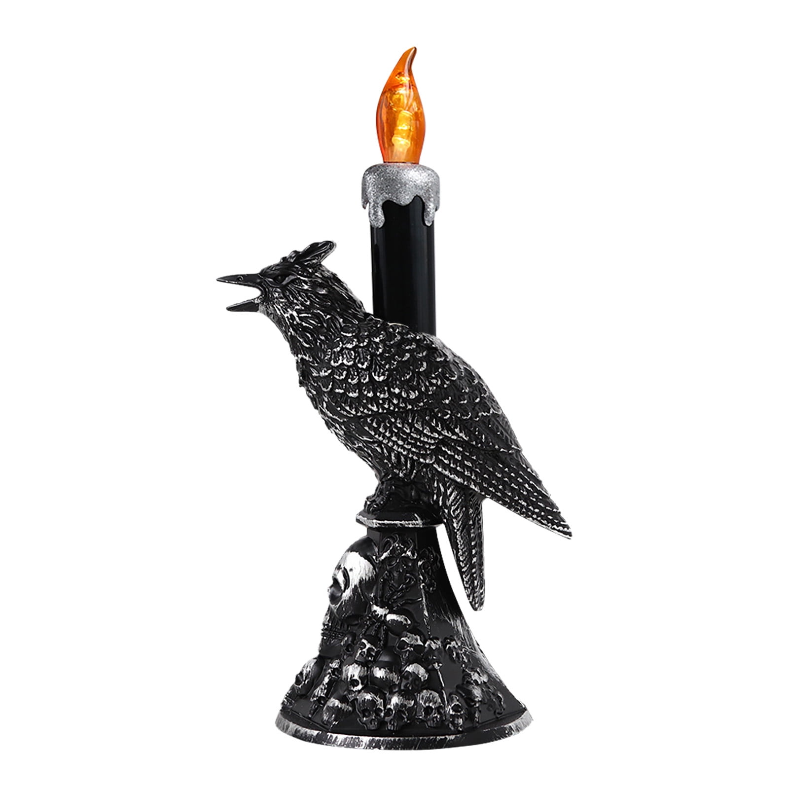 Halloween Crow Light Halloween Flameless Taper Candle Lights Battery ...