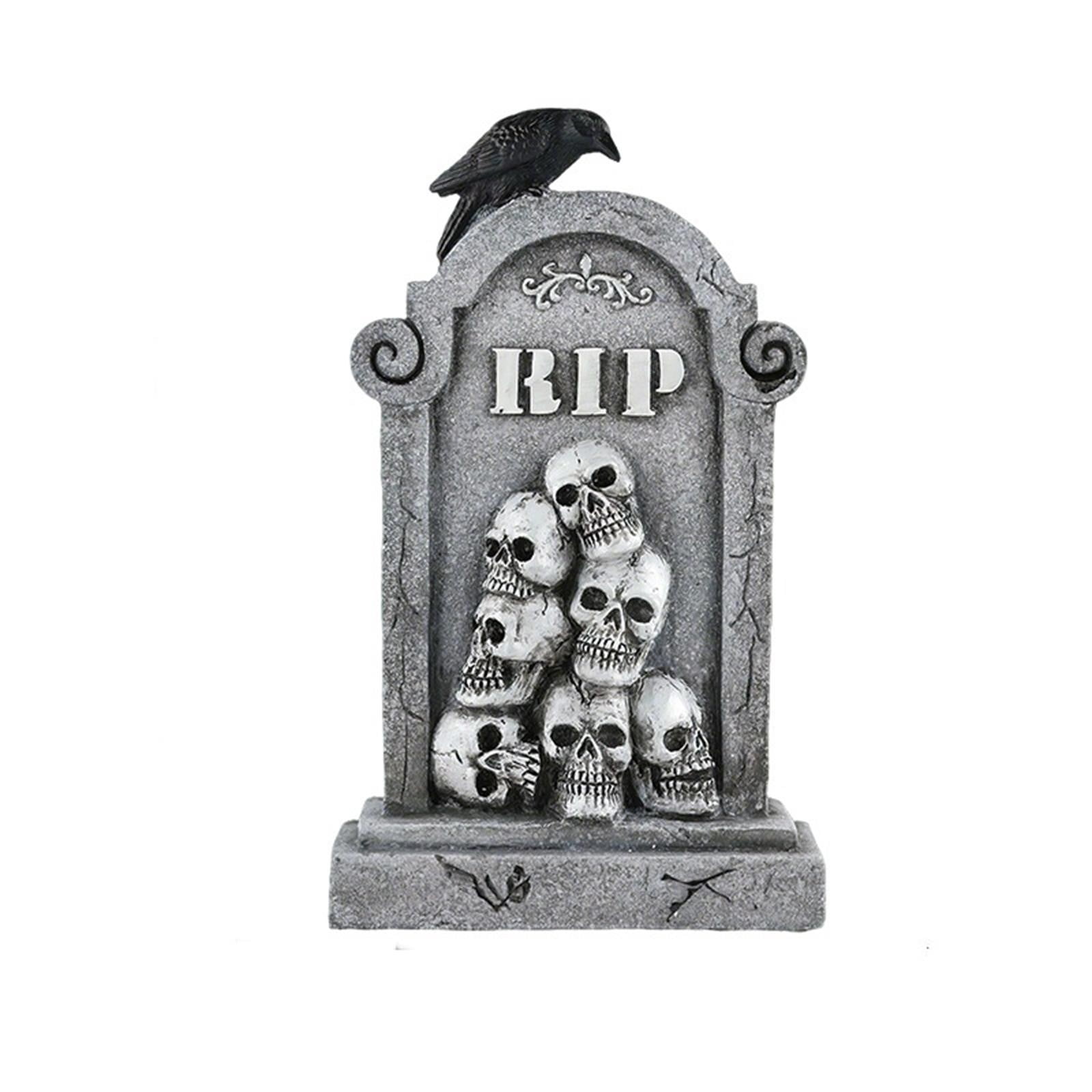 Halloween Crows tombstone Skeleton Decorations Headstone Yard Holiday ...