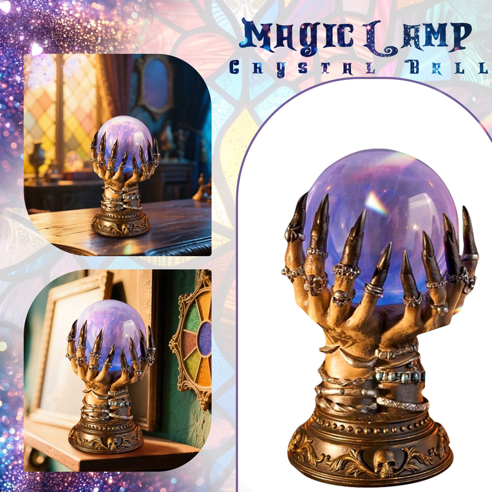 Halloween Crystal Ball Witch Celestial Crystal Ball Witch'S Crystal ...