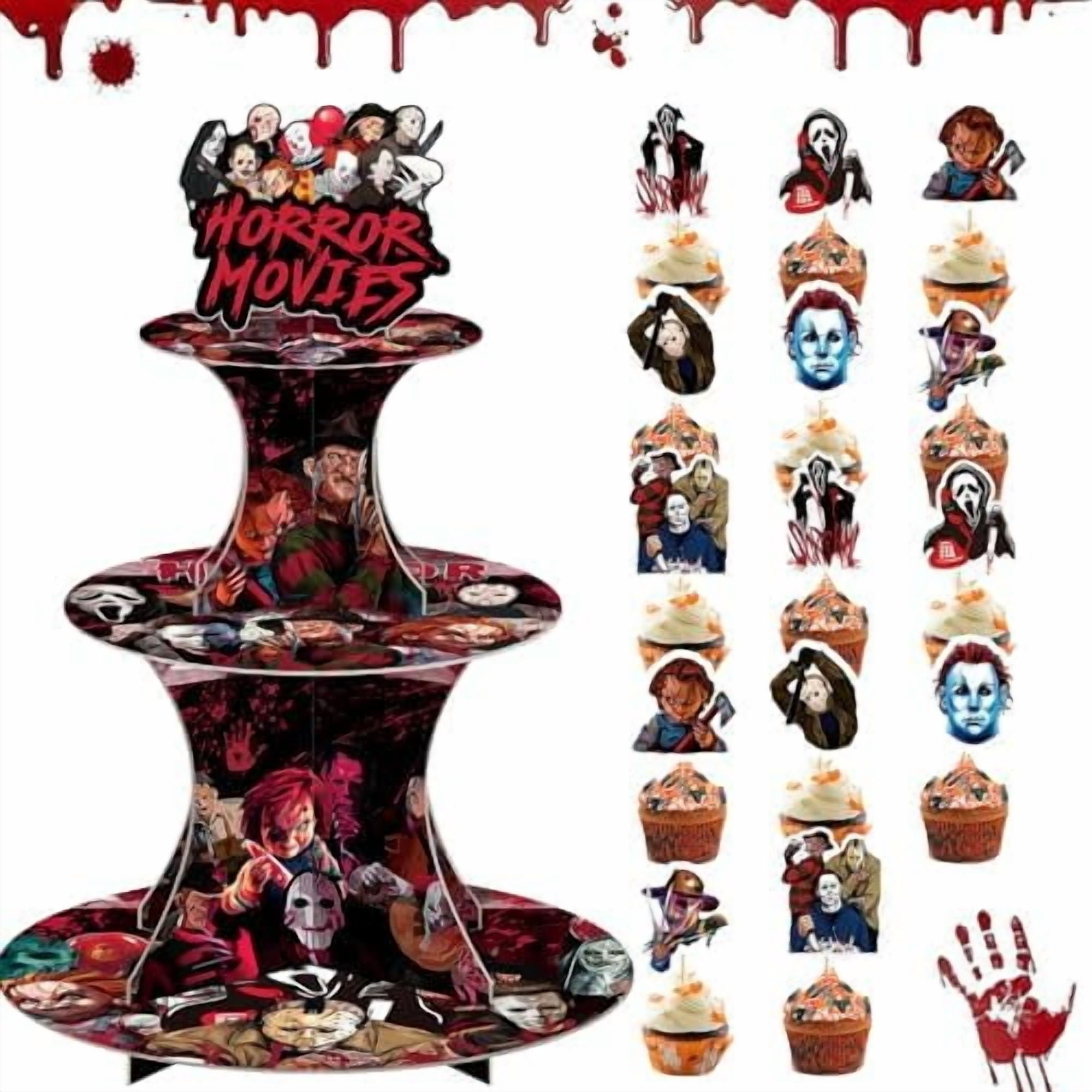 Halloween Cupcake Stand Halloween Birthday Party Decorations 3 Tier ...