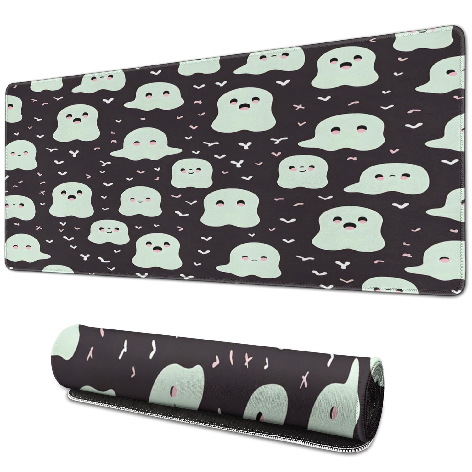 Halloween Cute Ghost Cartoon Mouse Pad Large Extended Desk Mat, Non ...