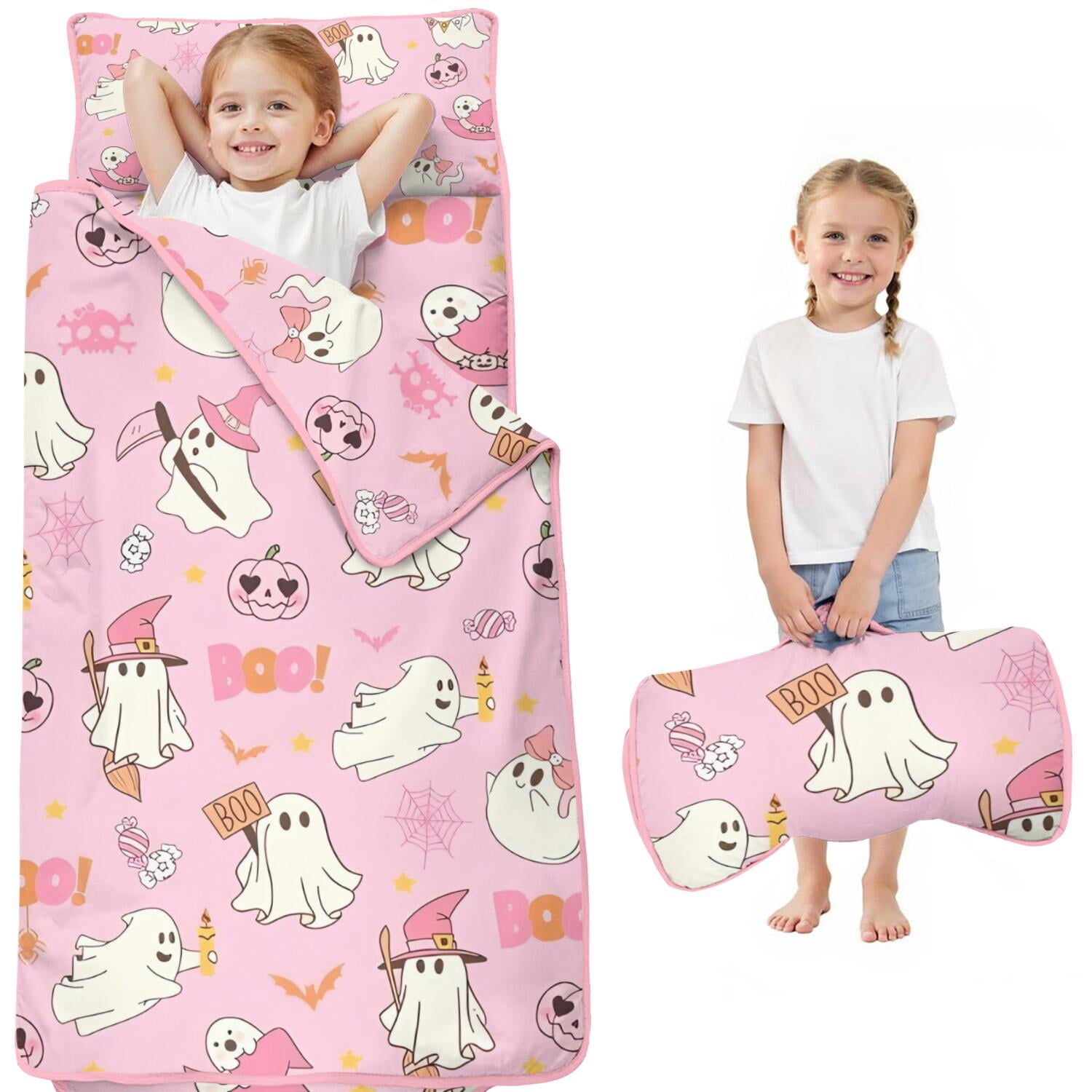 Halloween Cute Ghosts with Boo Toddler Nap Mats for Kids Preschool,50 ...