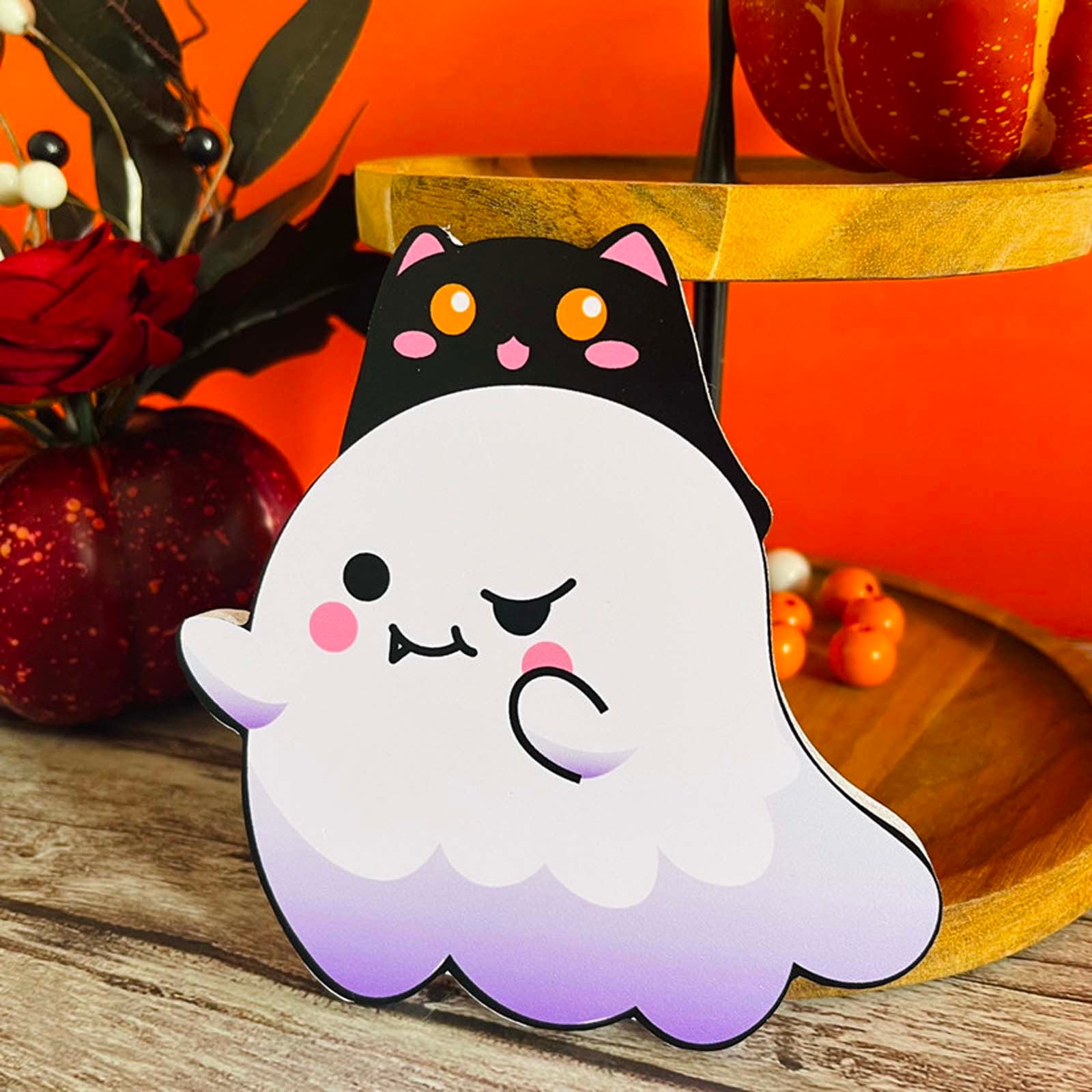 Halloween Cute Little Ghost Tray Ornament Ghost Pumpkin Festival ...