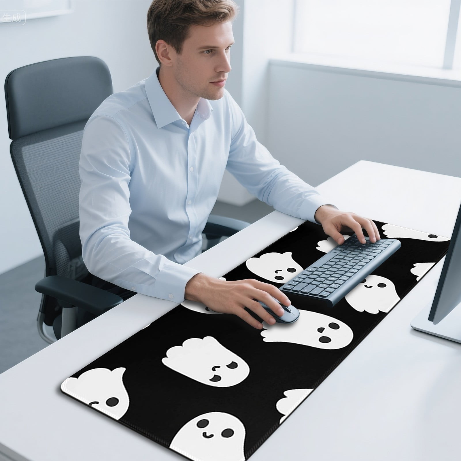 Halloween Cute Mouse Pad 16 Inch Halloween Decor,Cartoon Funny Extended ...