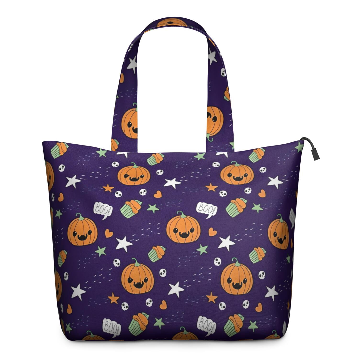 Halloween Cute Pumpkins and Cupcakes Travel Tote Bags for Women Carry ...