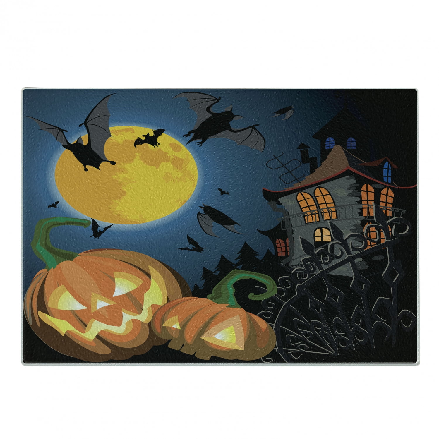 Halloween Cutting Board, Gothic Halloween Haunted House Party Theme ...